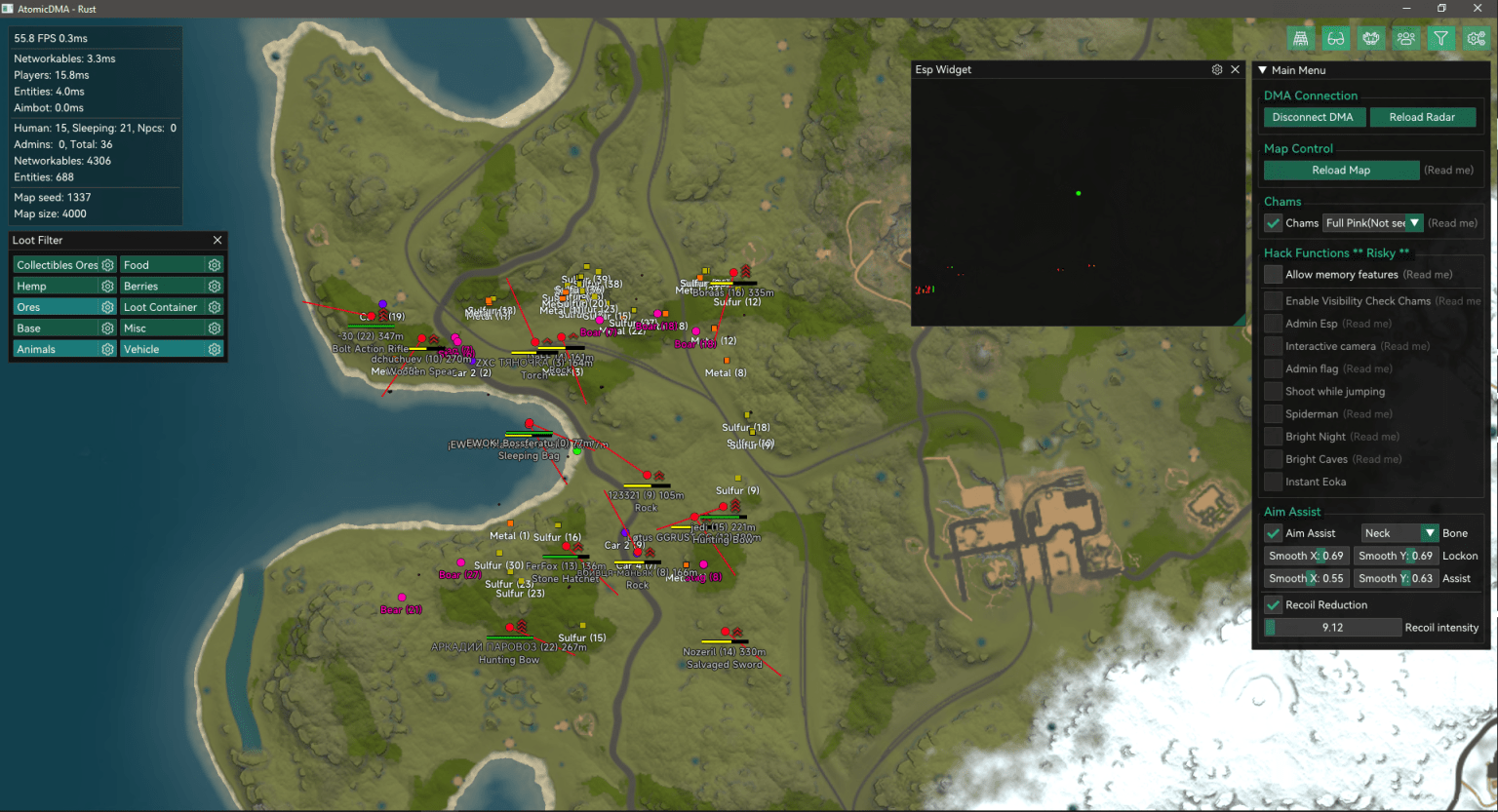 Rust Atomic DMA — Rust DMA Cheats: Undetected Hardware Aimbot & ESP ...